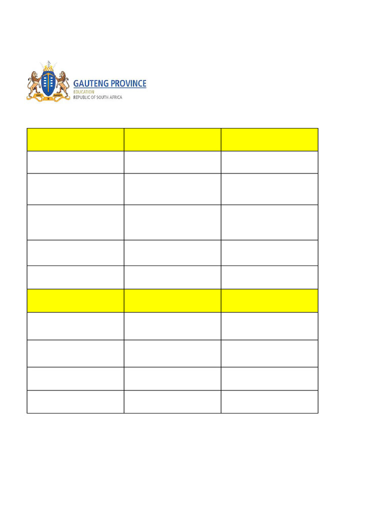 Gauteng 2025 Grade 12 Test Timetable | PDF