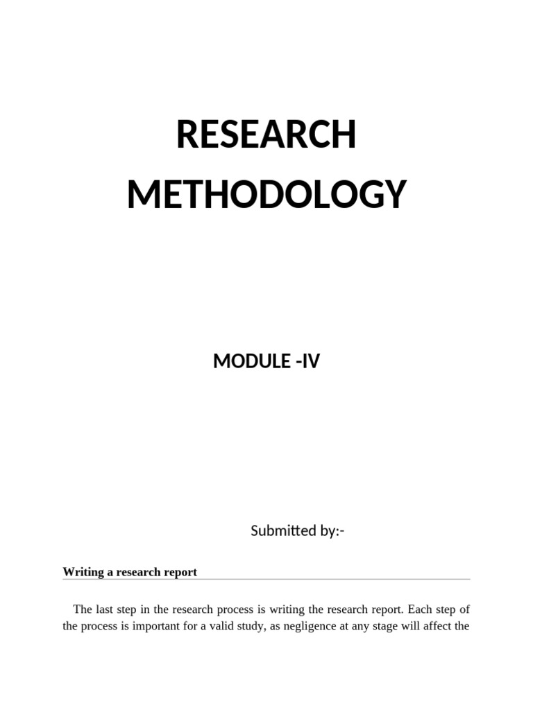 Writing Effective Research Reports Pdf Quantitative Research
