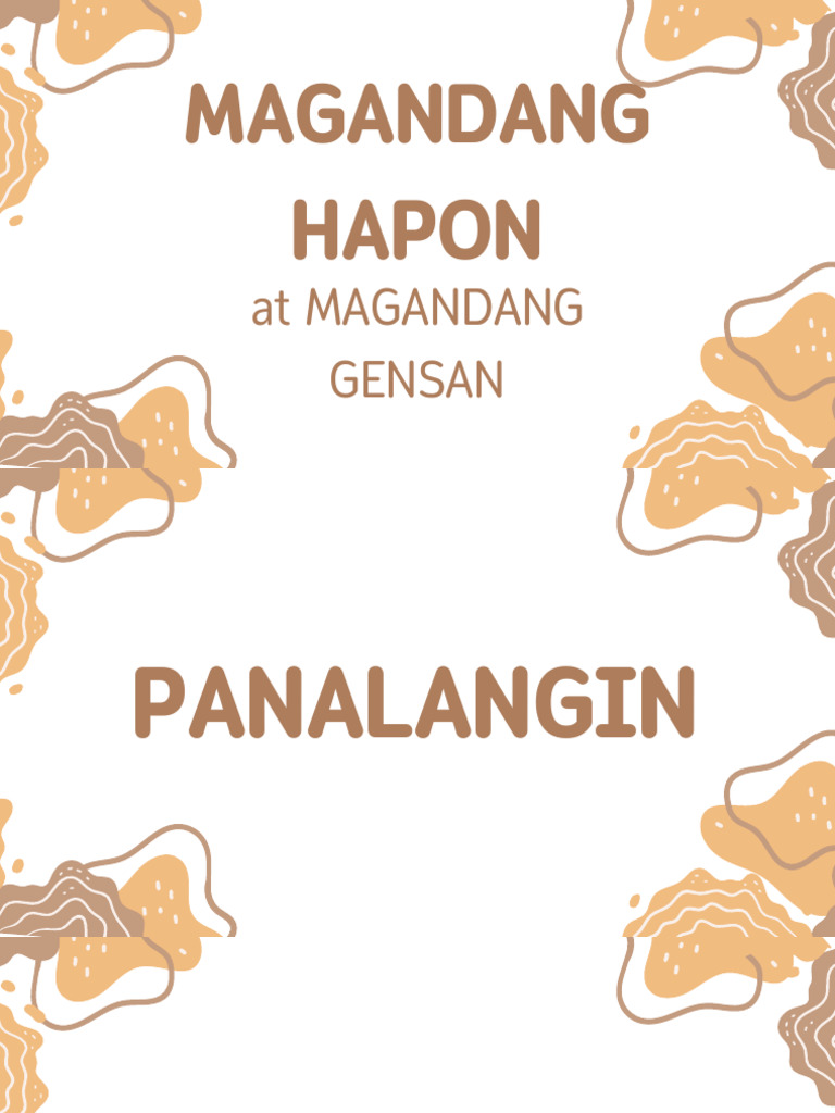 Magandang Hapon | PDF