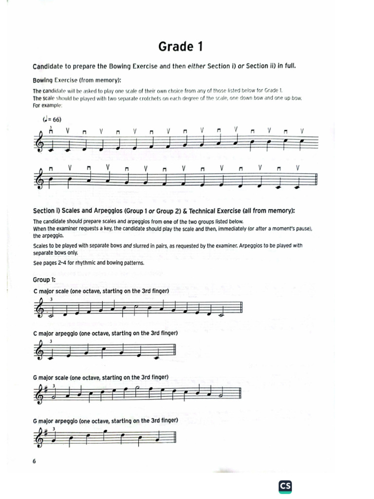 Violin Grade 1 | PDF
