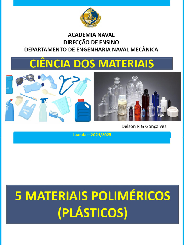 Aula 5 - Materias Poliméricos (Plásticos) - RDG | PDF | Cloreto de ...