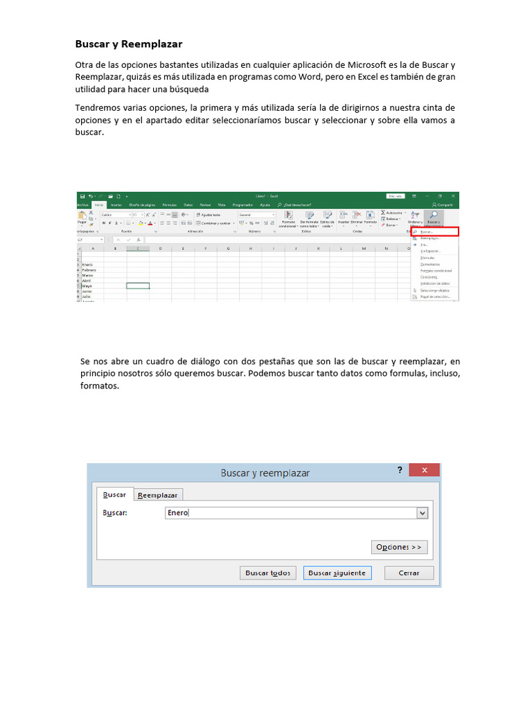 Buscar y Reemplazar | PDF | Microsoft Excel | Software