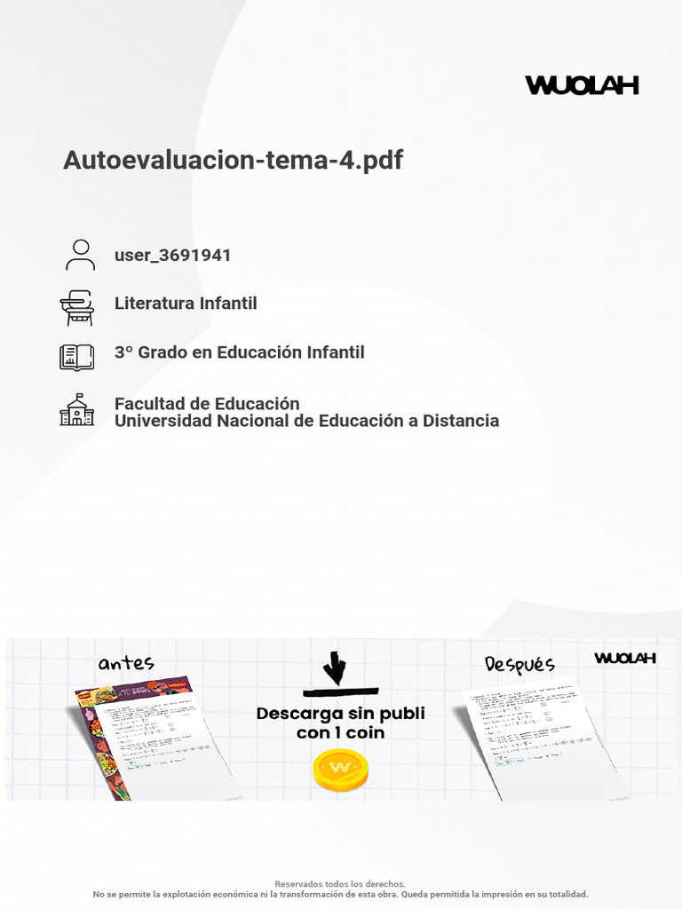 Autoevaluación de Literatura Infantil | PDF | Libro de fotos ...