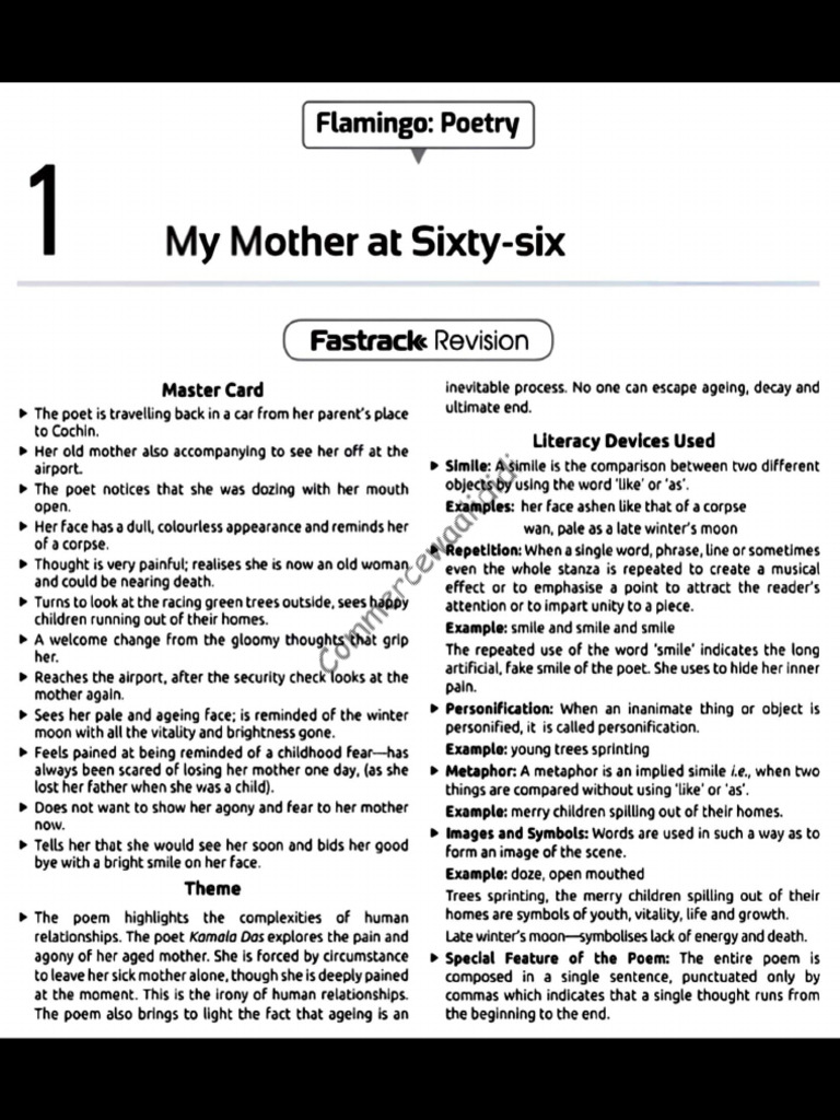 Poetry Summary Theme | PDF