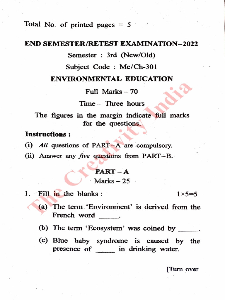 Environmental Education 2022 | PDF | Soil | Conservation Biology