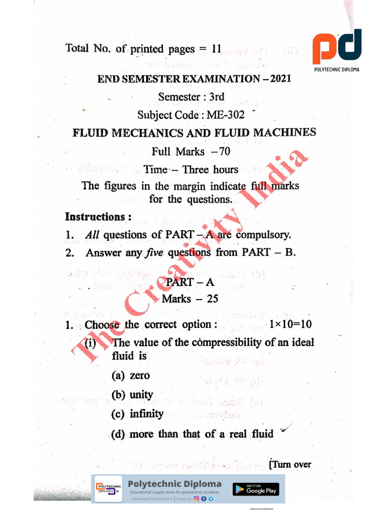 Fluid Mechanics & Fluid Machines 2021 | PDF