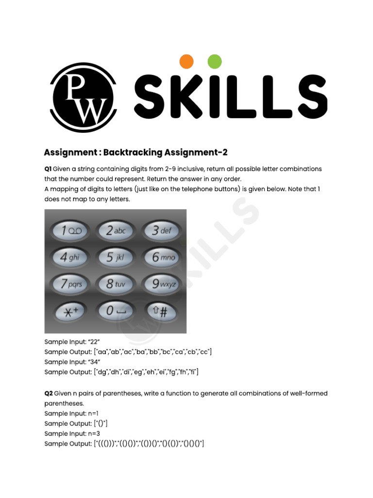 Backtracking Assignment 02 DECODE DSA With C 2.0 65d4b0cc5ec91400186a4b83 | PDF