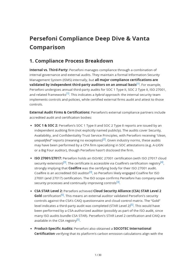 Deepresearch Report Persefoni Compliance Deep Dive Vanta Comparison ...