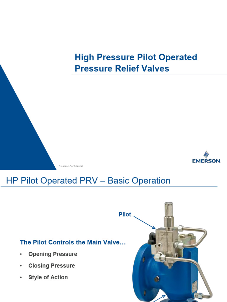 High Pressure Pilot Operated PRVs Guide | PDF | Valve | Pressure