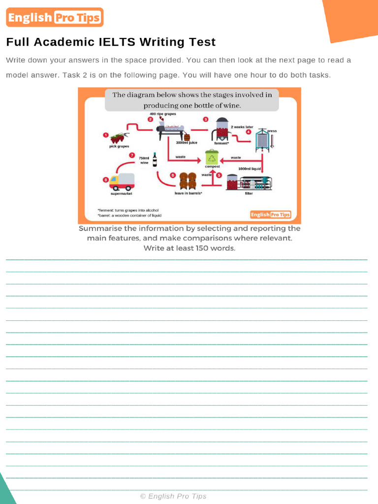 Academic Writing Test 1 – English Pro Tips | PDF