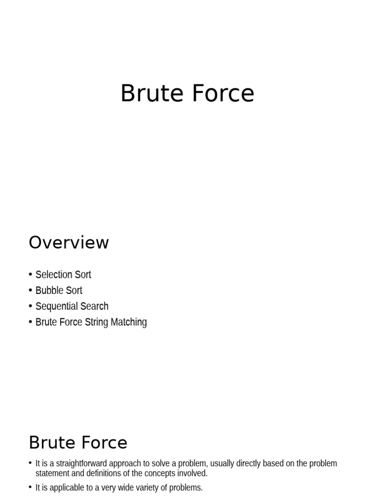 3 - Brute Force | PDF