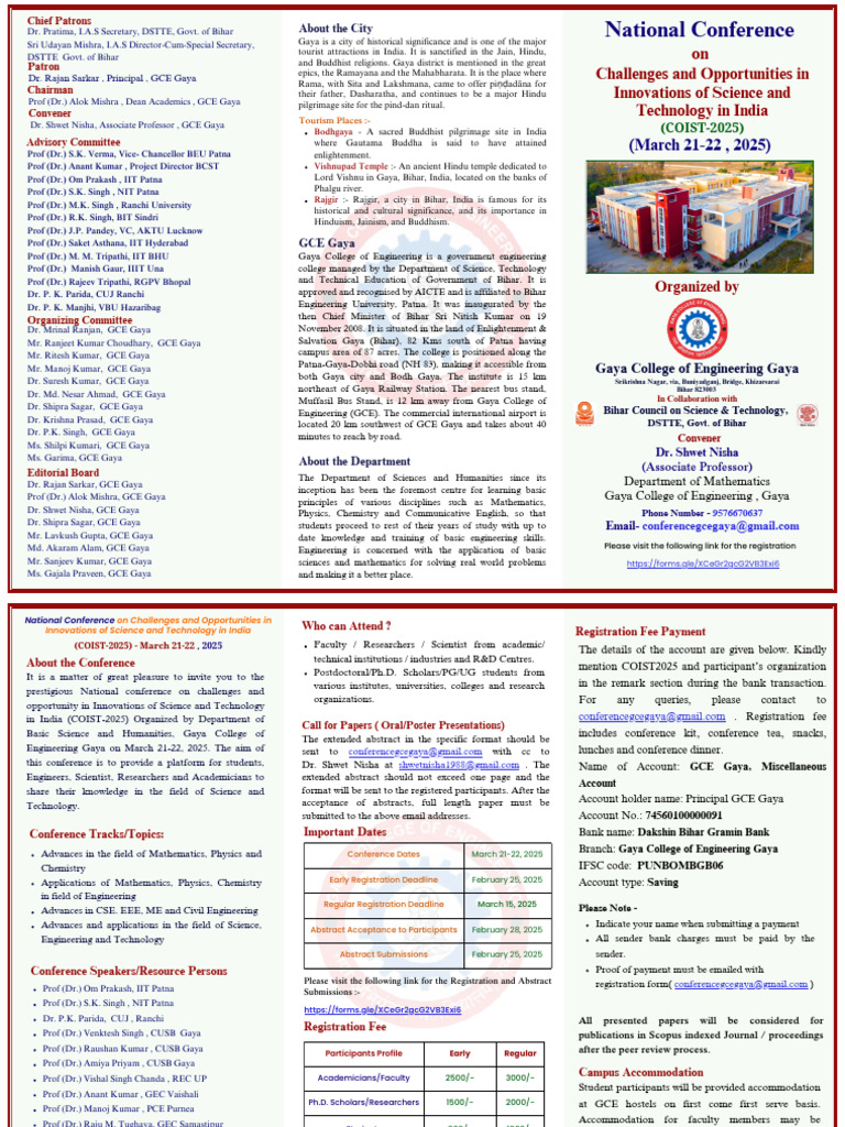 COIST 2025 Brochure PDF | PDF
