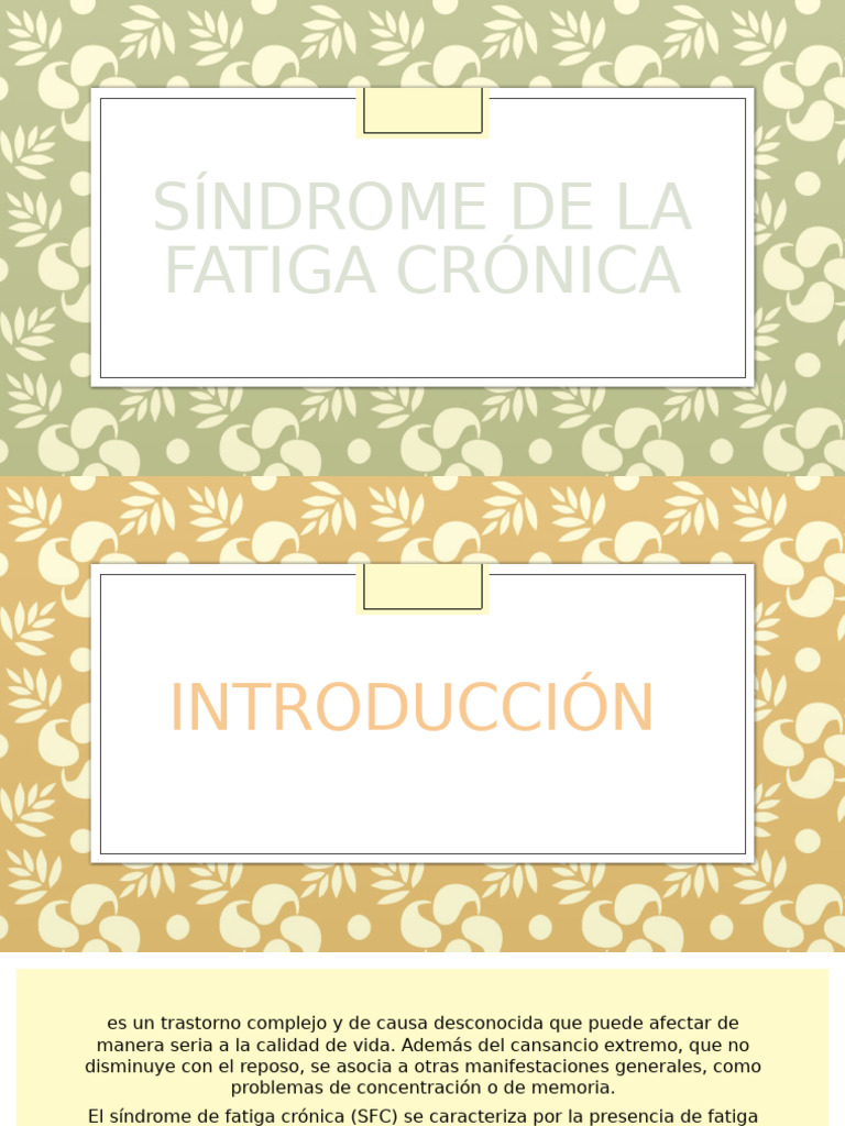 Síndrome de La Fatiga Crónicaa | PDF | Estrés (biología) | Medicina
