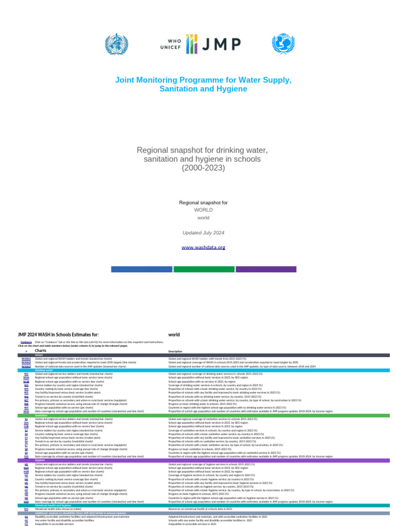 JMP 2024 WinS World Snapshot | PDF | Wash | Sanitation