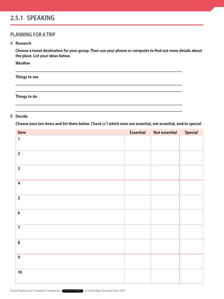 Evolve Digital Level 3 Worksheets 2.5.1 | PDF