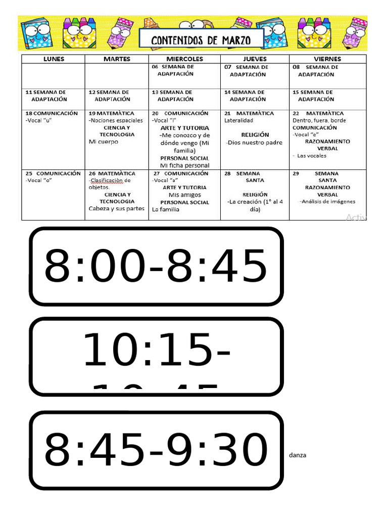 Programación Mensual | PDF