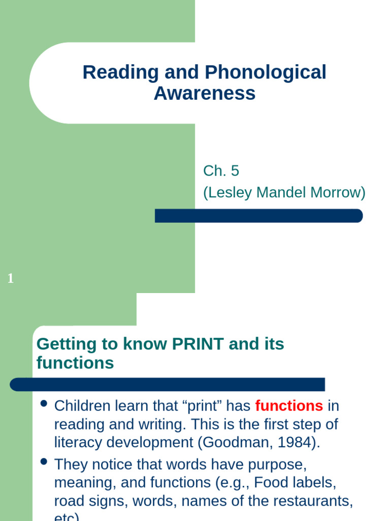 Reading and Phonological Awareness | PDF | Word | Cognitive Science