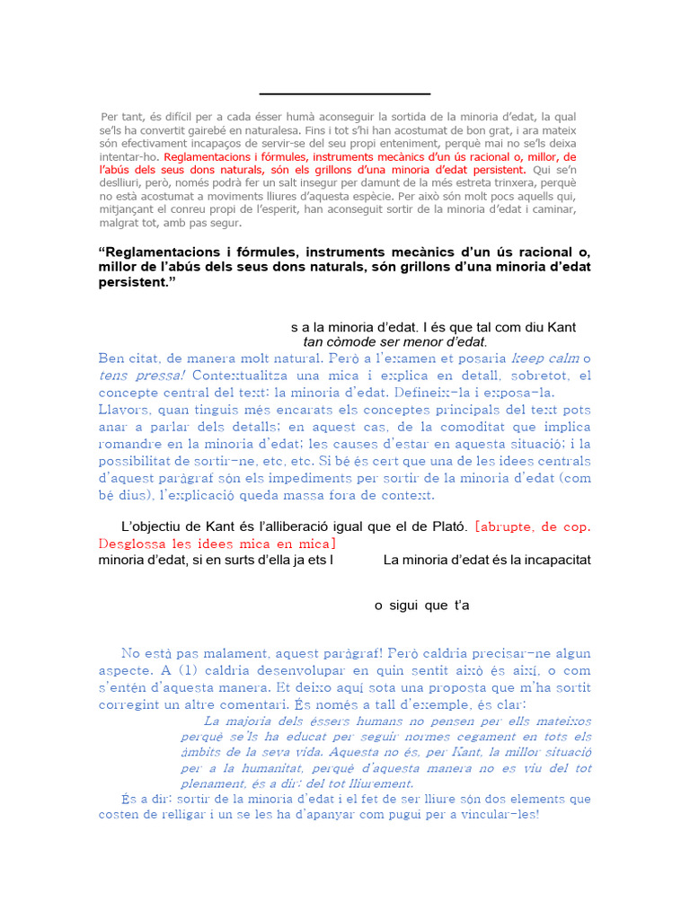 Claudia - Comentari de Text | PDF