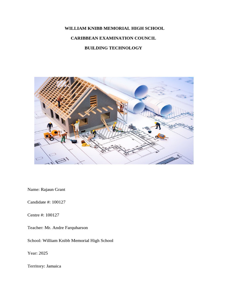 WILLIAM KNIBB MEMORIAL HIGH SCHOOL Building SBA | PDF