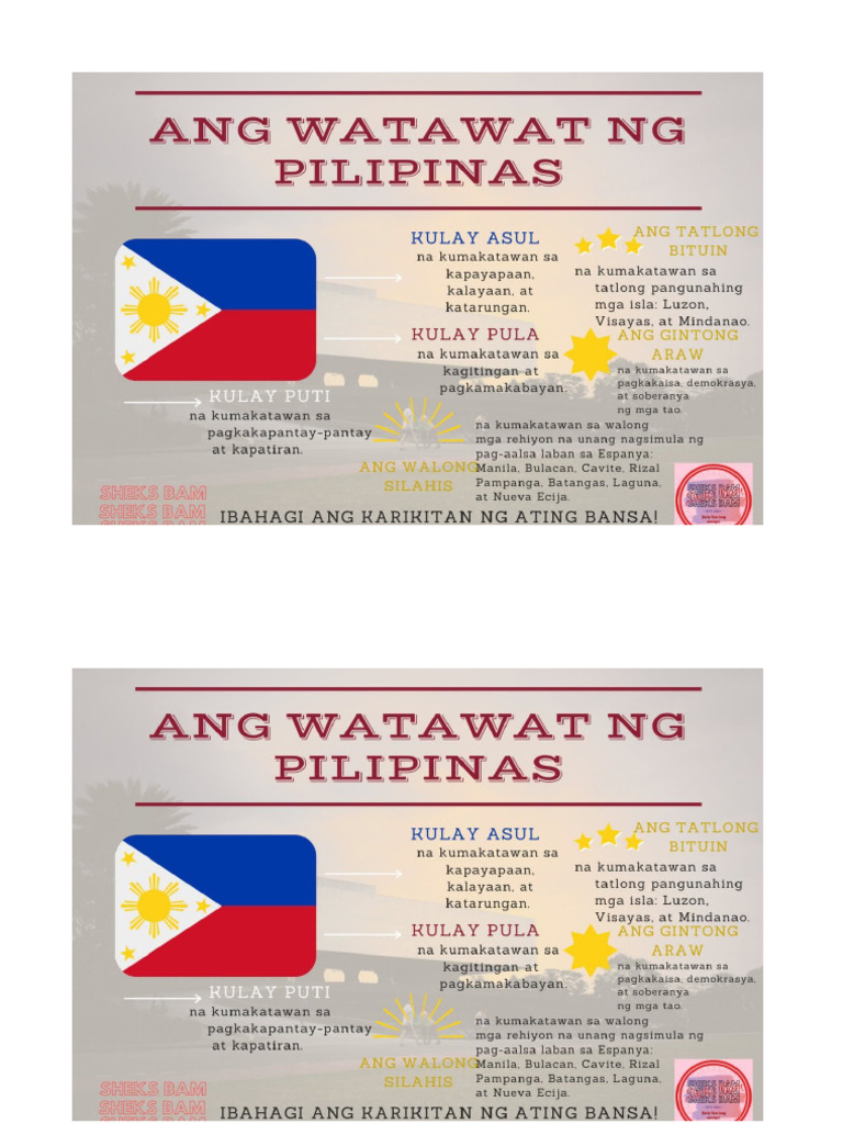 Watawat NG Pilipinas Kahulugan | PDF