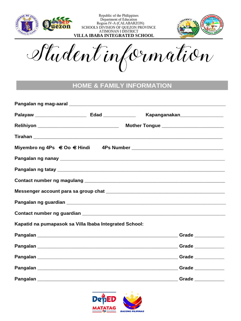 Student Information | PDF