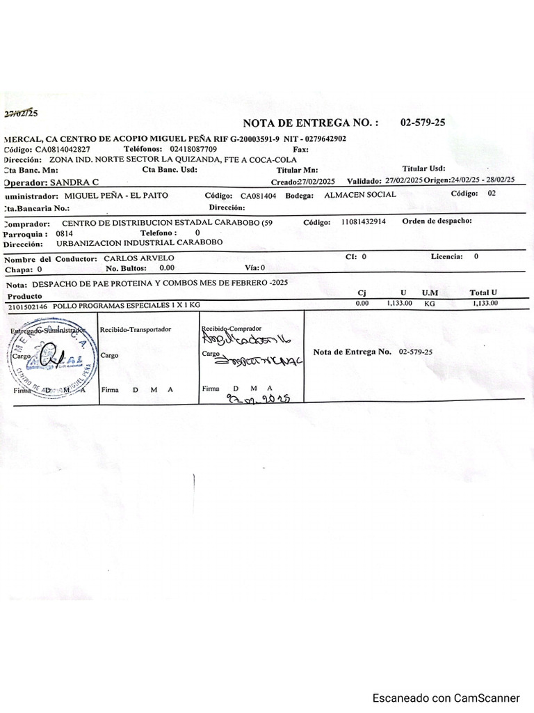 Guia Sisecal Proteina Tacarigua | PDF