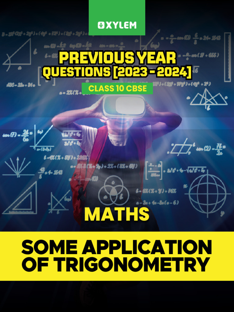 Class 10 Trigonometry Applications PYQs | PDF | Height | Shadow