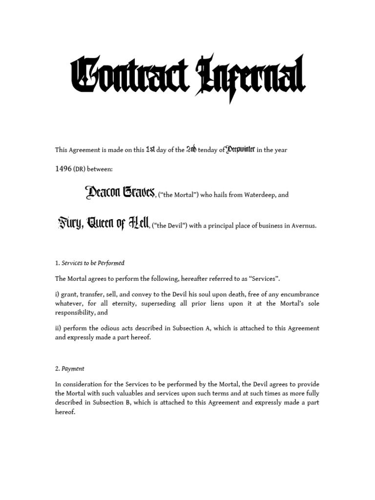 Contract Infernal | PDF | Indemnity | Insurance