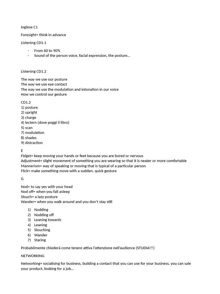 Inglese C1 | PDF | Customer Relationship Management | Internship