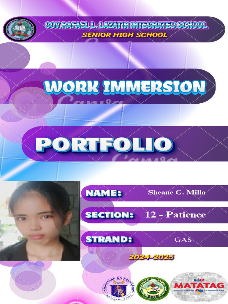 Work Immersion Portfolio Template - 20250306 - 205405 - 0000 | PDF
