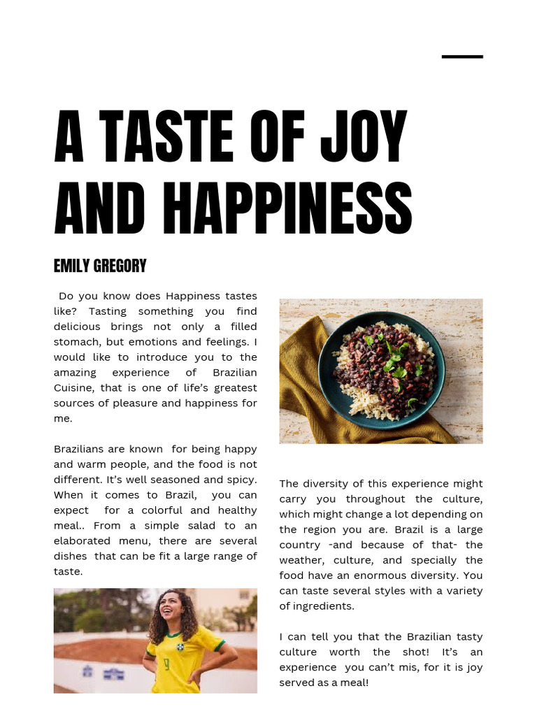 Brazilian Cuisine: A Taste of Joy | PDF