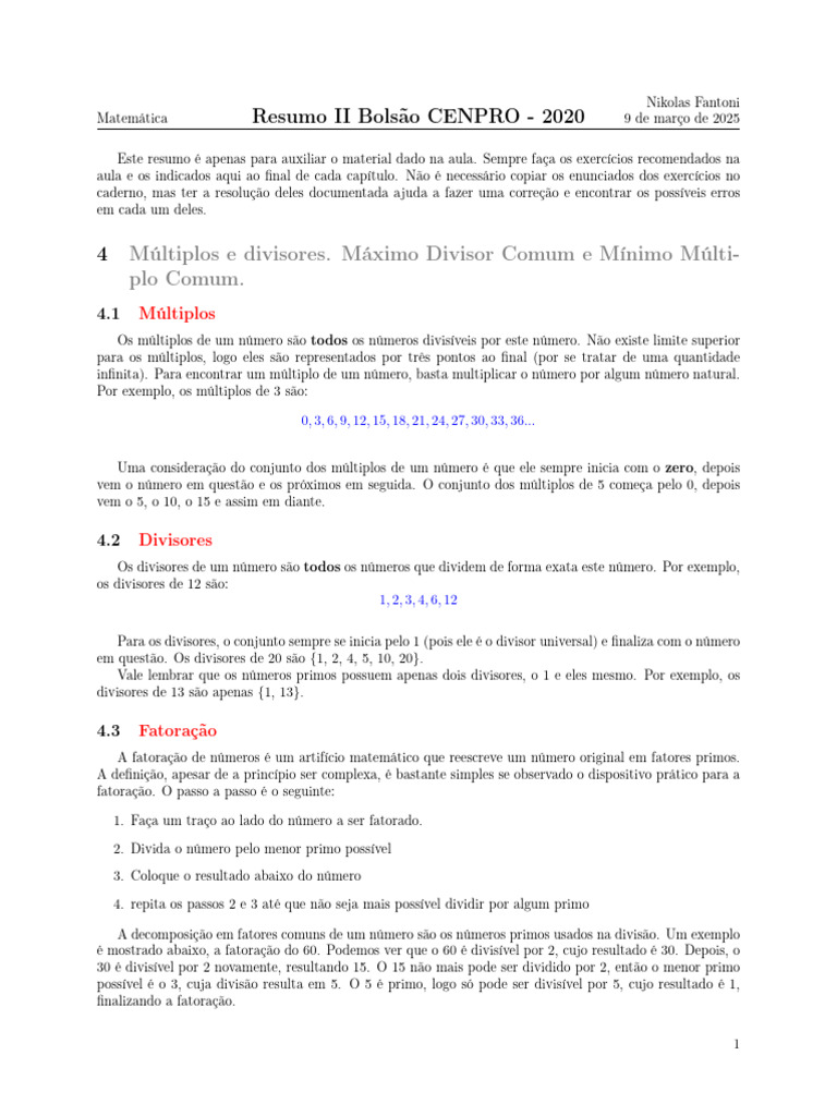 Matéria Luisa MAT2 | PDF | Matemática | Aritmética