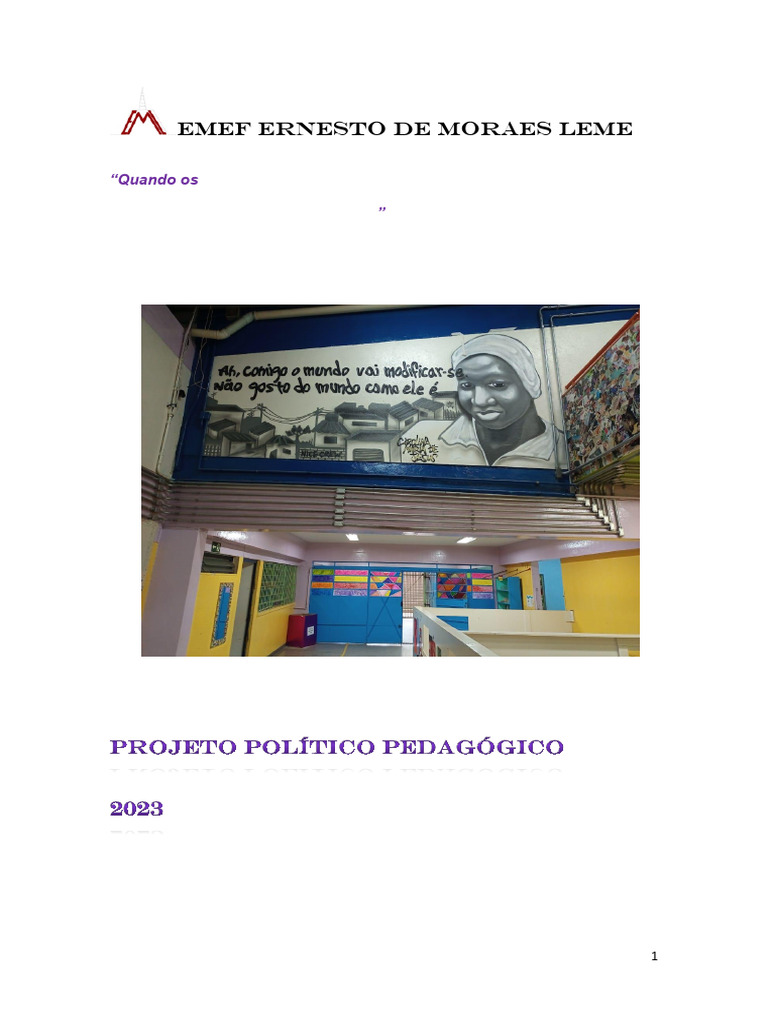 PPP 2023. Atualizado | PDF | Pedagogia | Aprendizado