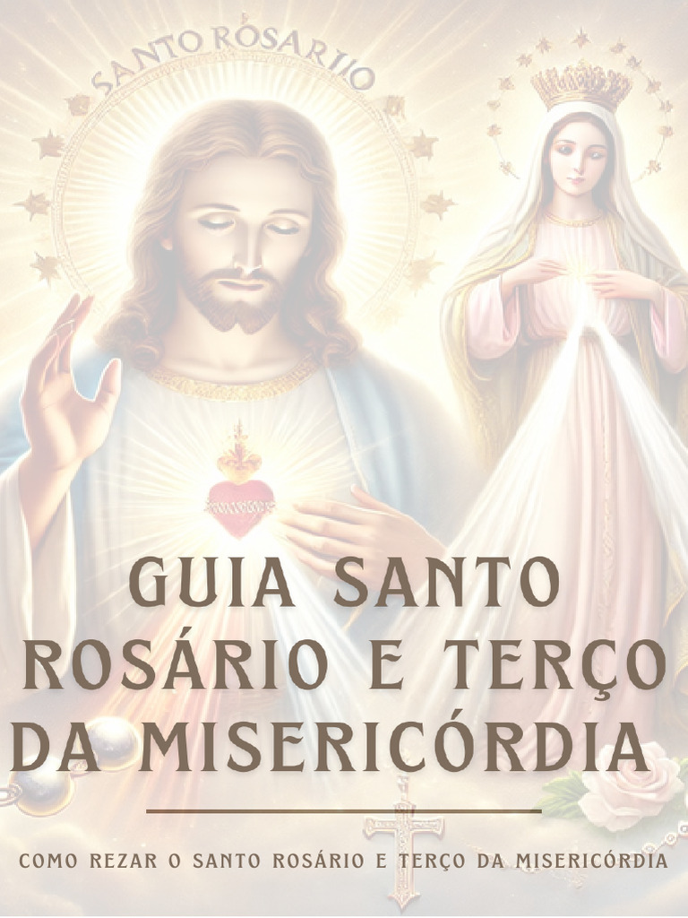 Como Rezar O Santo Rosário E Terço Pdf Rosário Oração