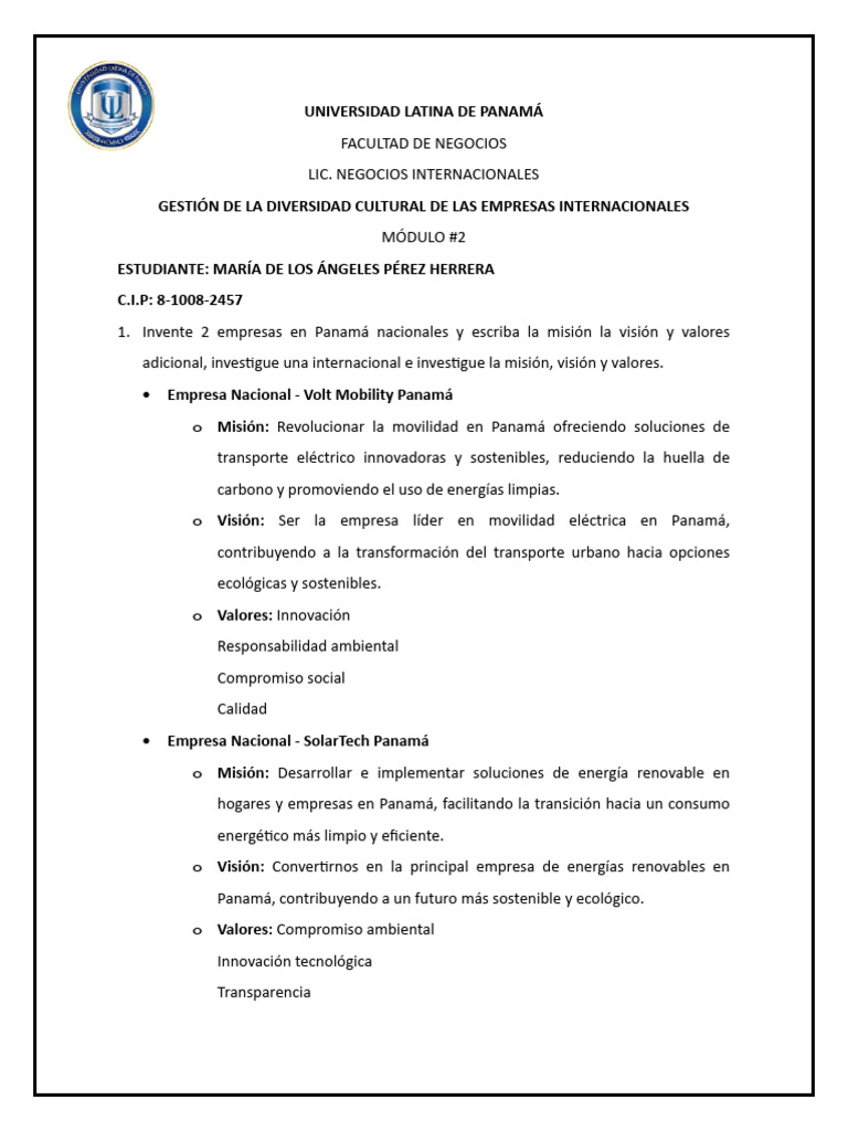 Moì Dulo #2 Gestioì N de La Diversidad Cultural de Las Empresas Internacionales | PDF ...