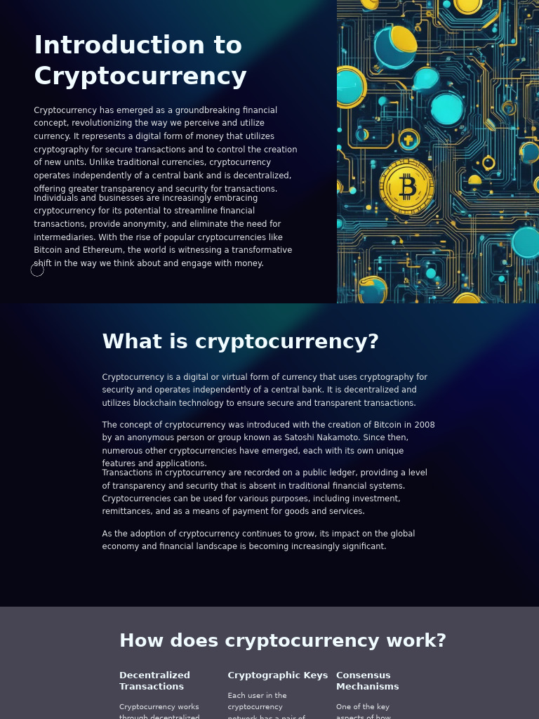 Introduction to Cryptocurrency (1) | PDF | Cryptocurrency | Bitcoin