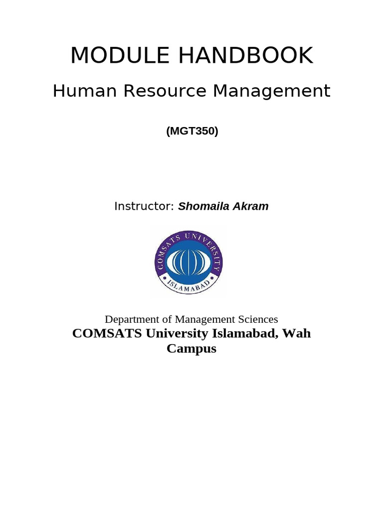 HRM Course Outline (1) | PDF | Human Resource Management | Reading ...