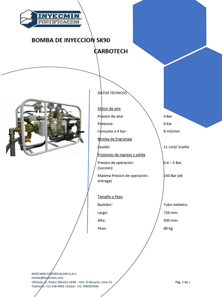 Hoja Tecnica Bomba de Inyeccion SK90-1 | PDF