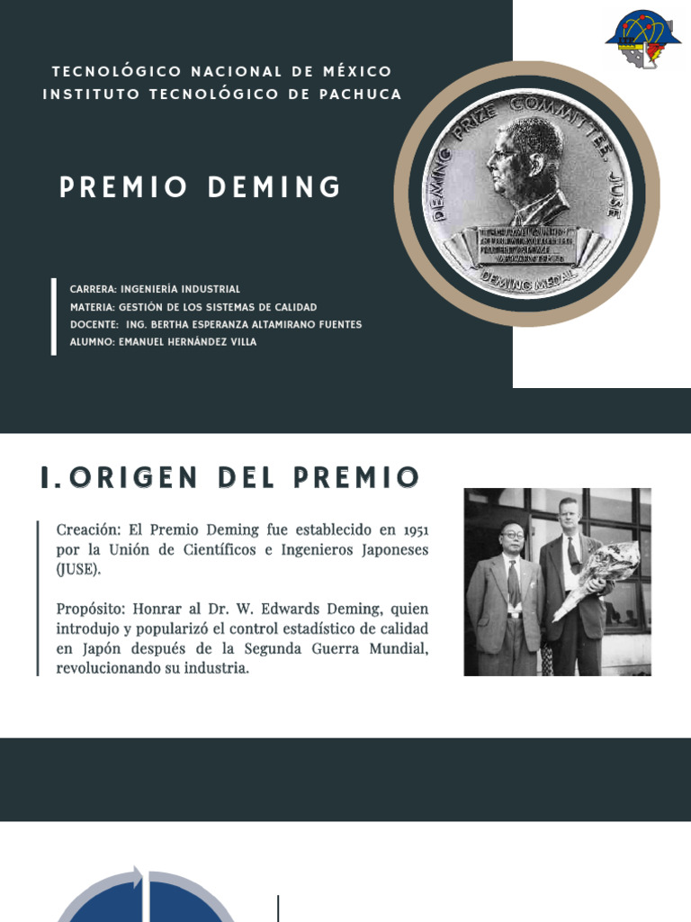 Premio Deming | PDF | Calidad (comercial) | Sistema de manejo de calidad