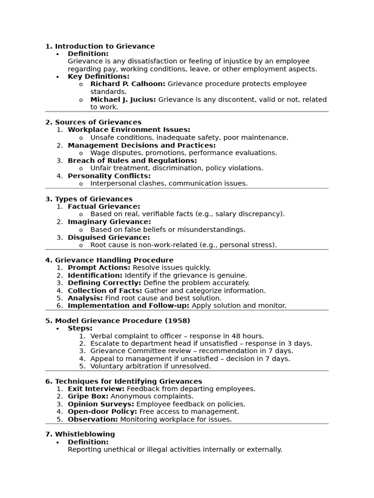 Grievances Handling and Disciplinary Action | PDF | Employment | Business
