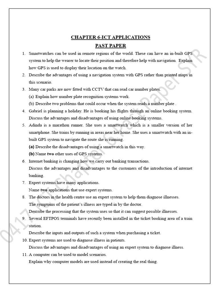 past paper chapter 6 | PDF | Automated Teller Machine | Computing