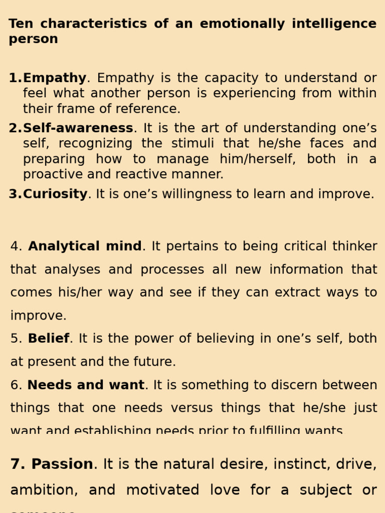 10 Traits of Emotionally Intelligent People | PDF