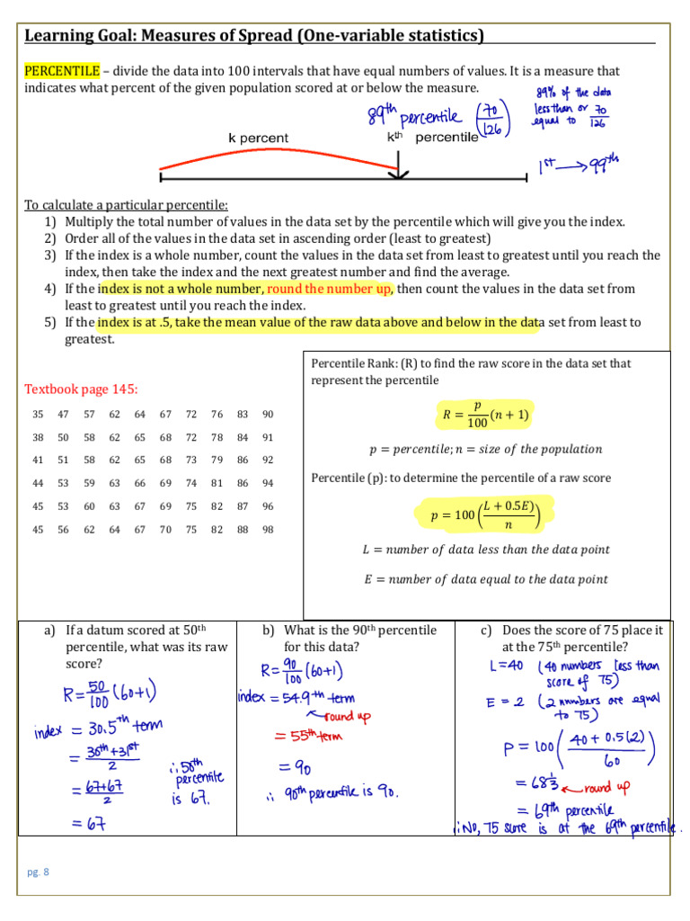 Measures of Spread in Statistics | PDF | Statistical Analysis ...