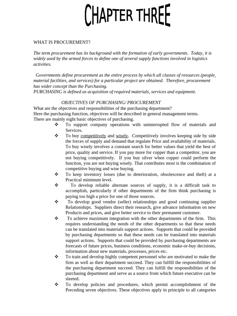Ch-Iii Purchasing Management (Fbe) | PDF | Procurement | Invoice