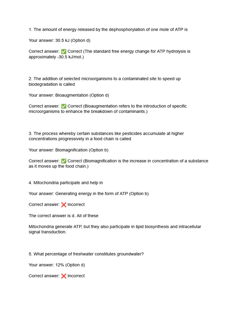 Quiz 1 | PDF | Mitochondrion | Cellular Respiration
