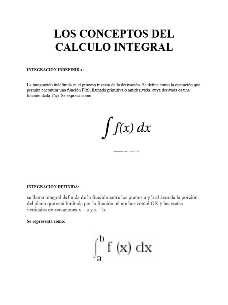 Conceptos Del Calculo Integral | PDF