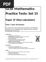 GCSE Mathematics Practice Tests: Set 9: Paper 3H (Calculator) | PDF ...