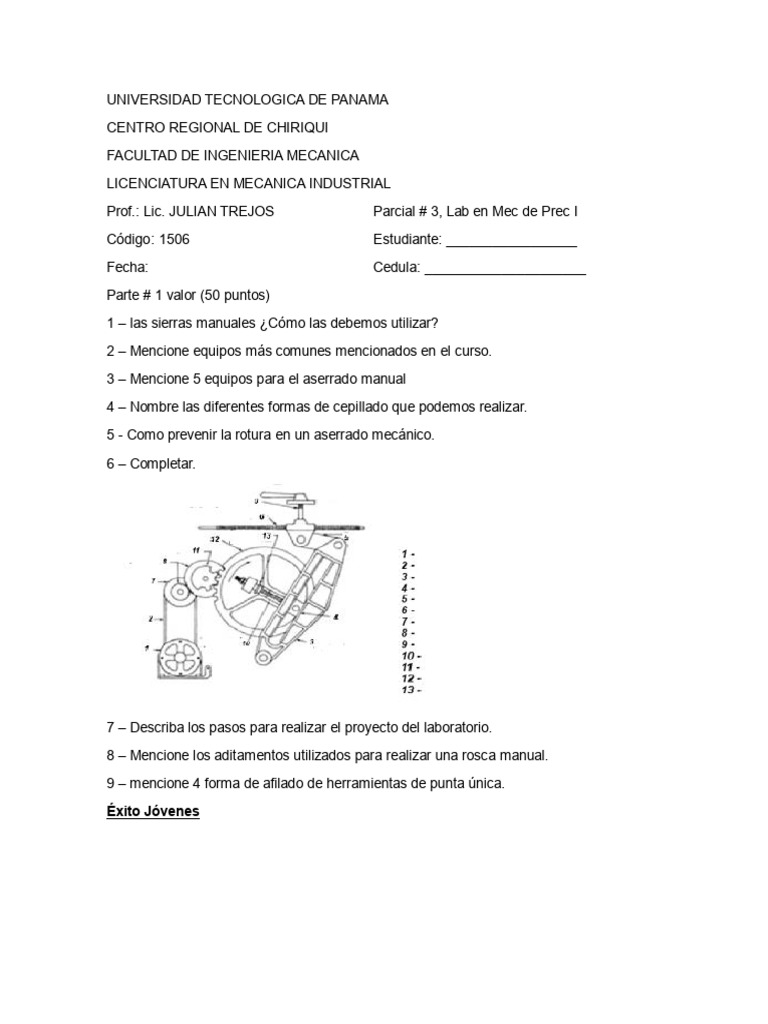 Lab de Mecánica Industrial: Johan Herrera | PDF