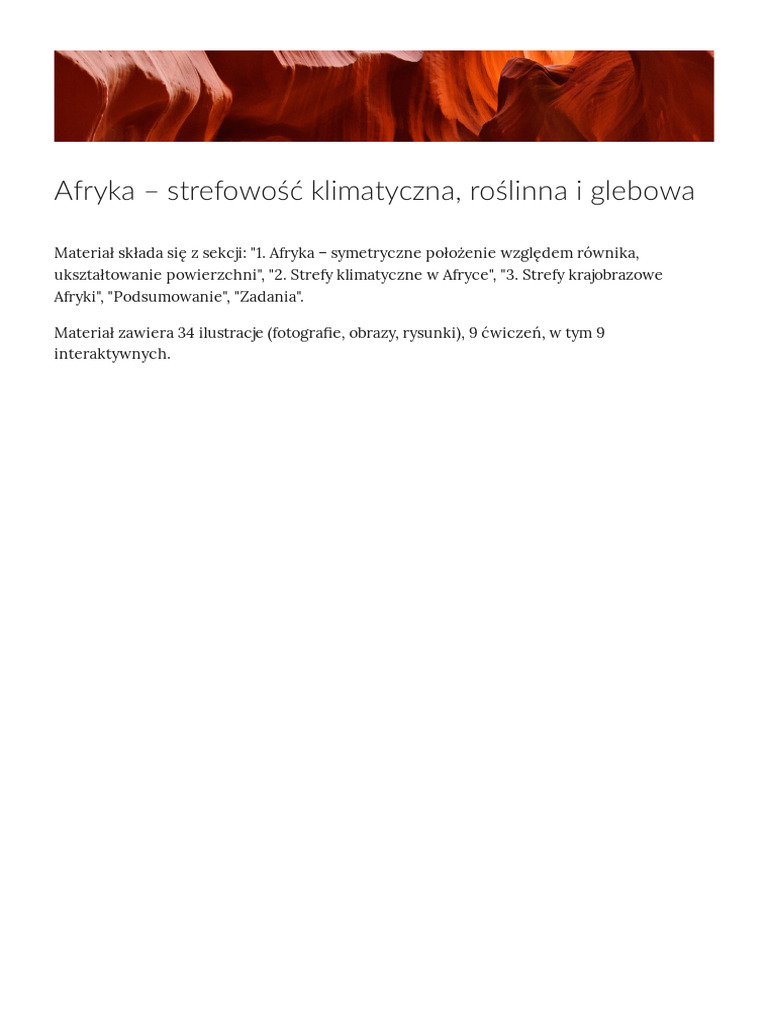 Afryka - Strefowosc Klimatyczna | PDF