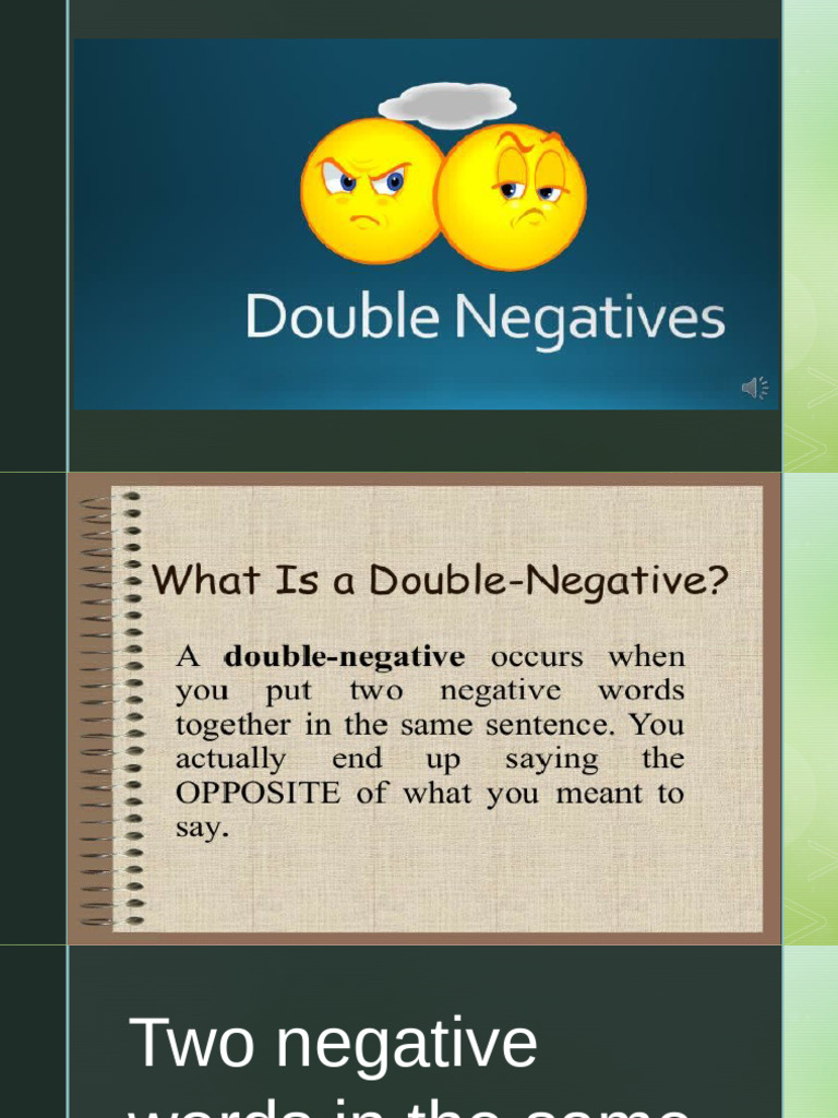 ENGLISH 10 Double Negatives | PDF